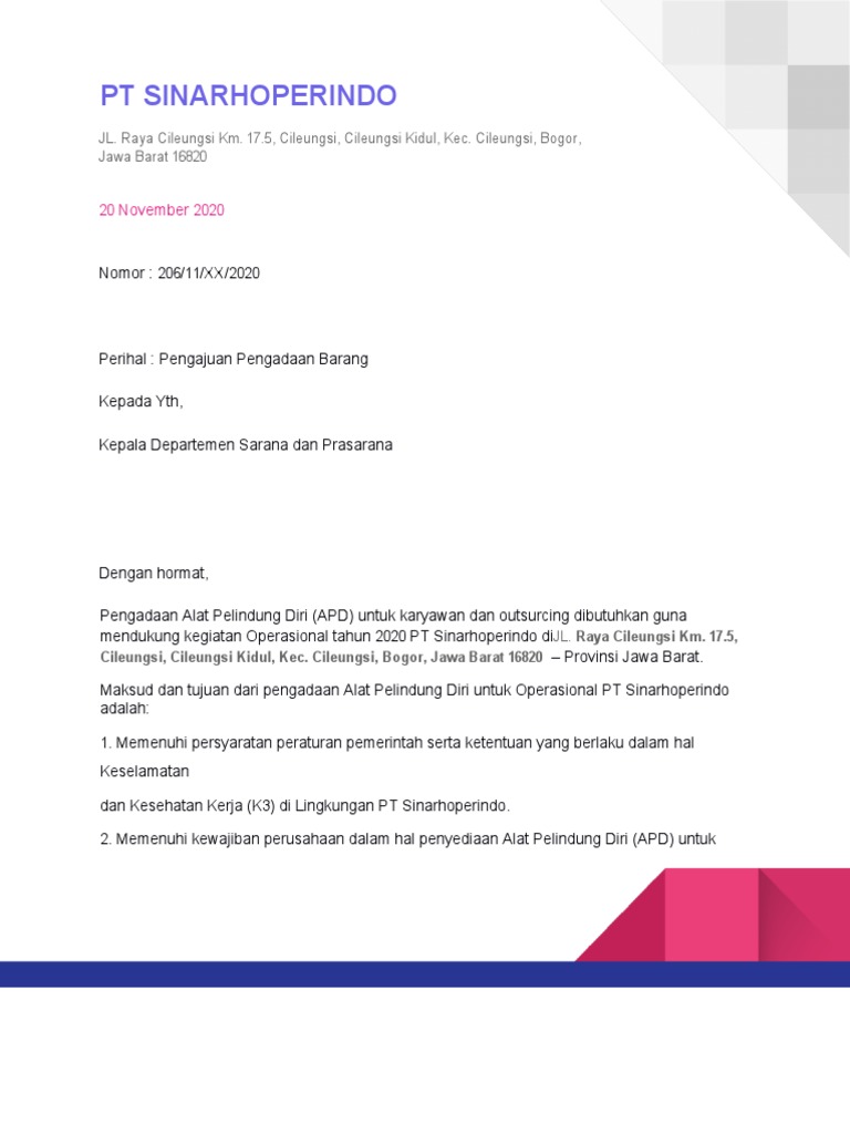 Pengajuan Anggaran Perusahaan | PDF