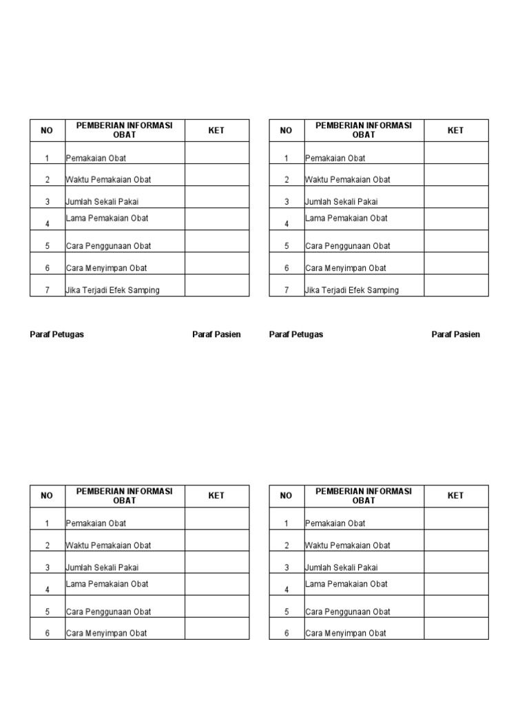 Form Resep Kosongan | PDF