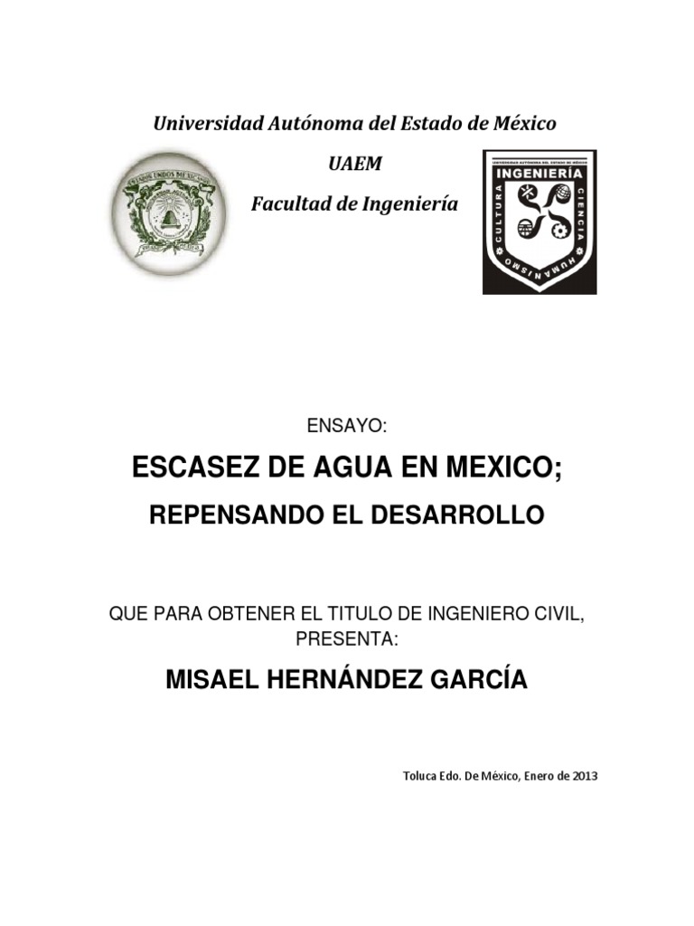 Escasez de Agua en Mexico | PDF | Federación | Escasez de agua