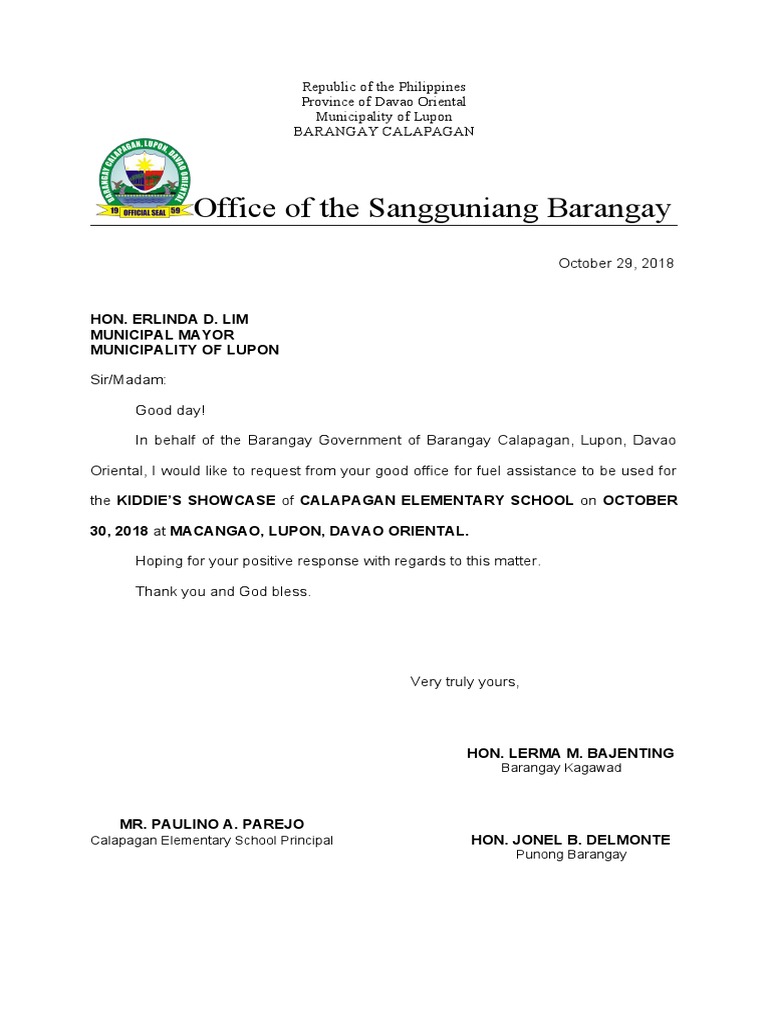 Letter Request 2 CES Fuel | PDF