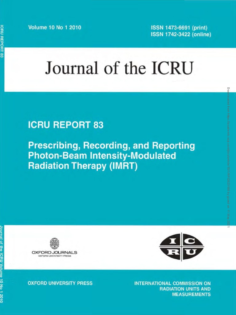 Icru 83 | PDF | Radiation Therapy | Absorbed Dose