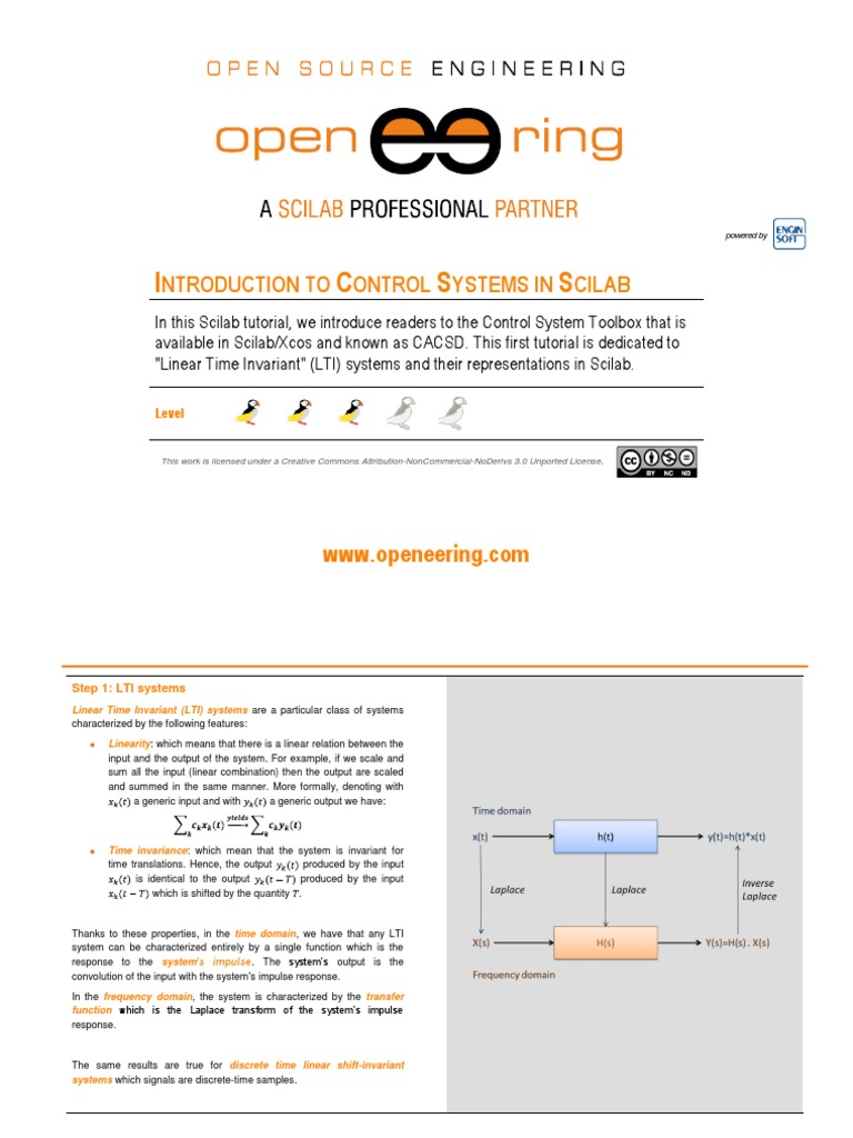 Control System Toolbox in Scilab | PDF | Mathematical Analysis ...