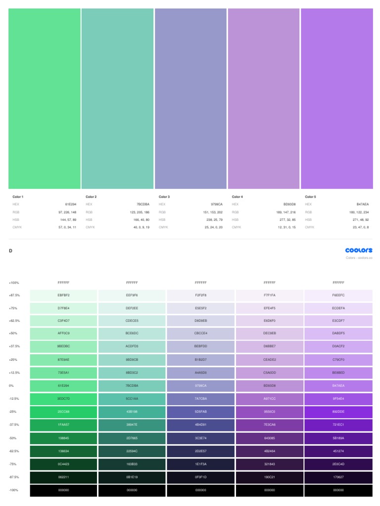 Color 1 Color 2 Color 3 Color 4 Color 5 | PDF | Rgb Color Model | Color