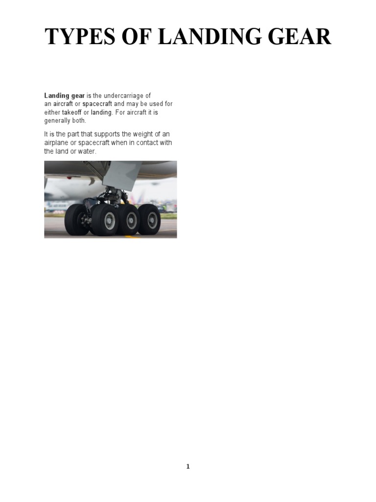 Types of Landing Gear - Copie | PDF | History