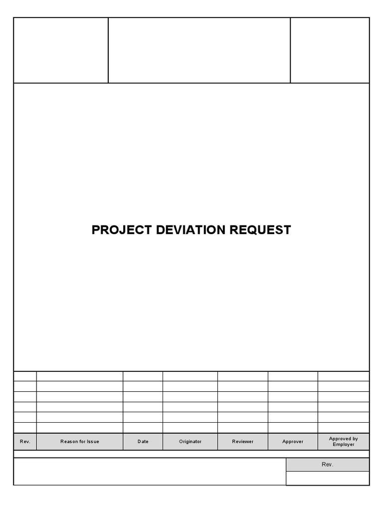 Project Deviation Request | PDF