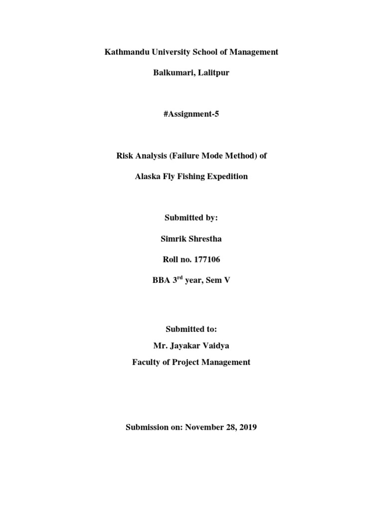 Alaska Risk Analysis | PDF