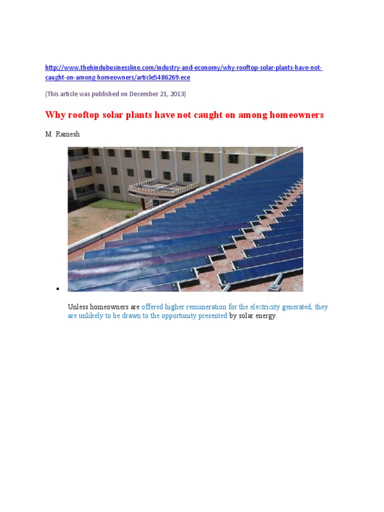 Roof Top Solar Panels - HBL | PDF | Solar Power | Solar Energy