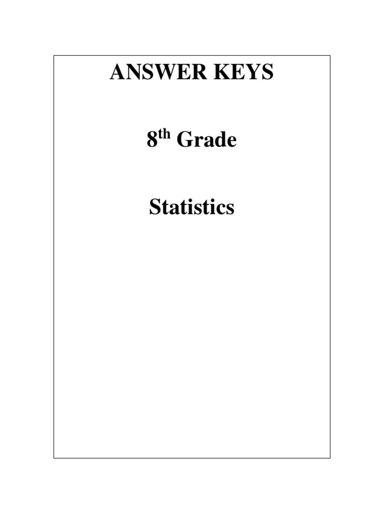 ANSWER KEYS Statistics | PDF | Correlation And Dependence | Teaching ...