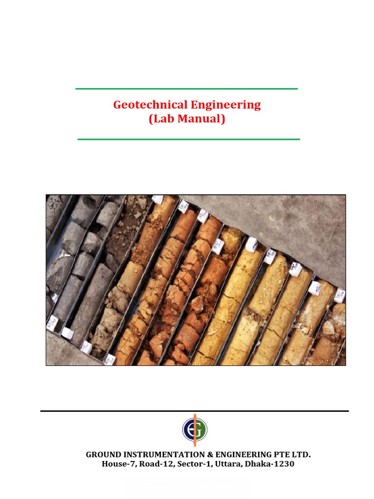 GIE Laboratory Manual | PDF | Particle Size Distribution | Sand