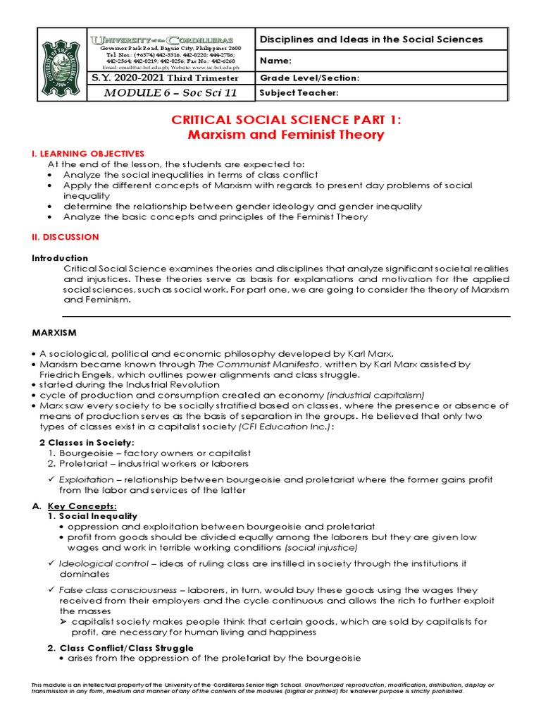 Module 6 Diss | PDF | Marxism | Communism