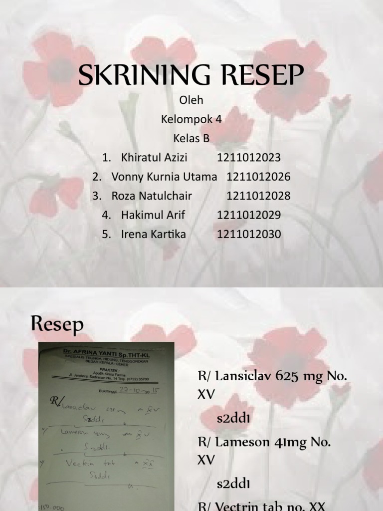 KLP 4 Screening Resep | PDF