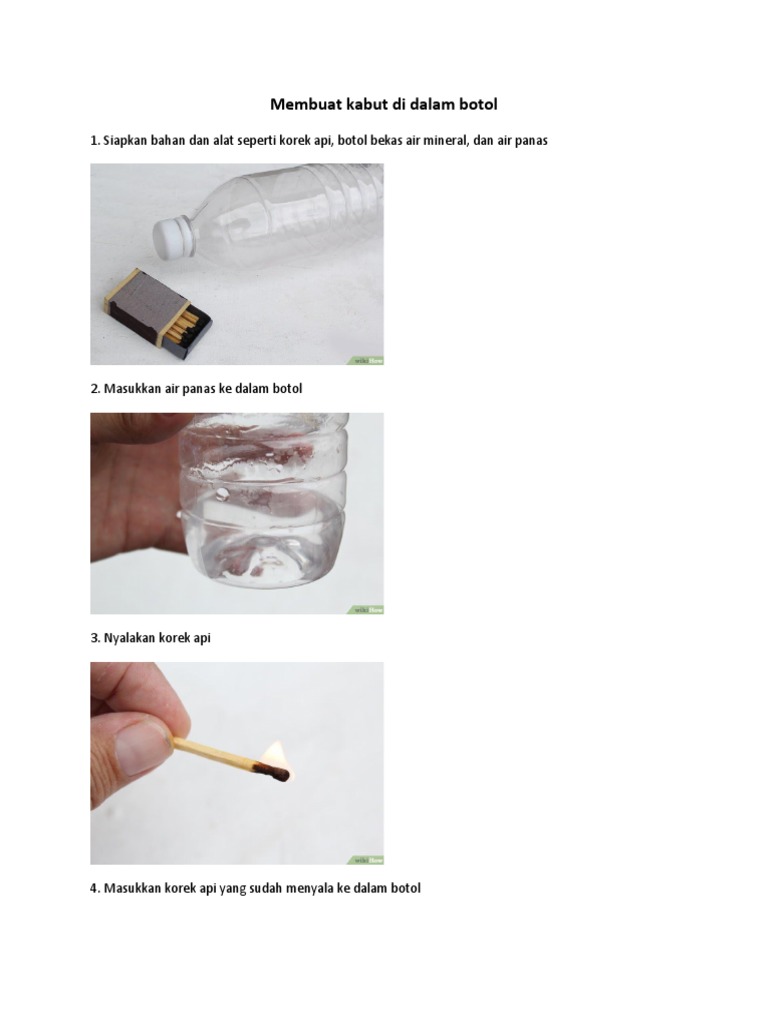 Percobaan Sederhana, Membuat Awan Di Dalam Botol | PDF | Memasak ...