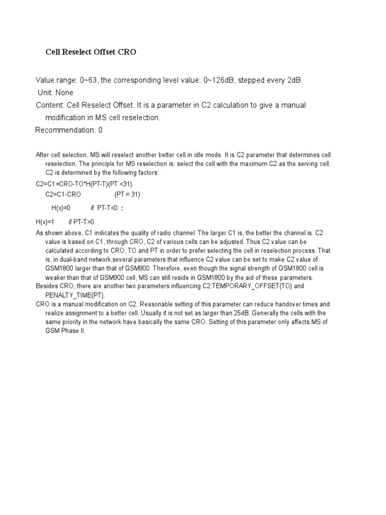 Idle Mode Cell Selection & Reselection | PDF | Gsm | Mobile Phones