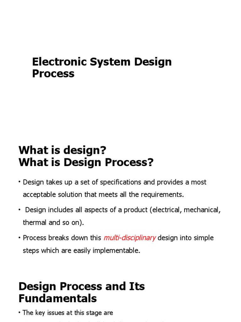 1.electronic Design Process | PDF | Design | Prototype