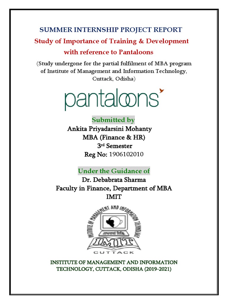 SIP PROJECT Mba | PDF | Performance Appraisal | Human Resources