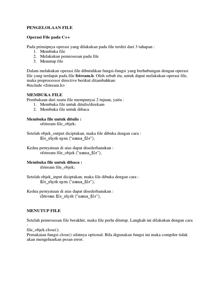 Pengelolaan File 1 | PDF