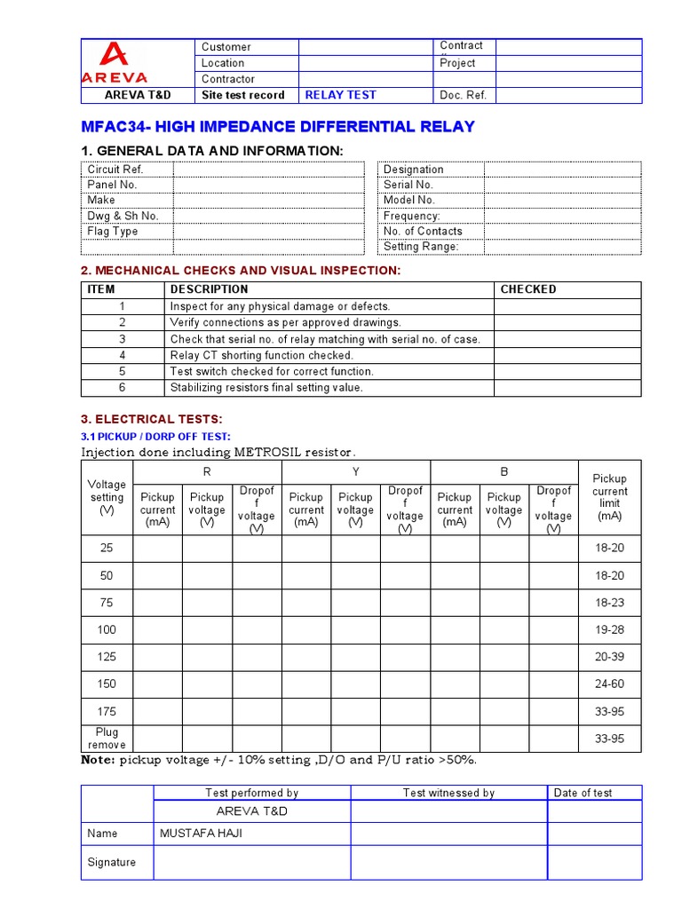 MFAC34 | PDF | Relay | Electrical Impedance