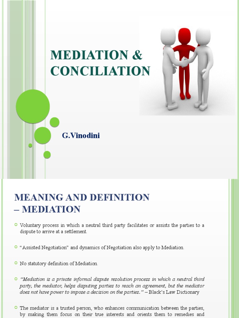 ADR Mediation and Conciliation 2 | PDF | Mediation | Alternative Dispute Resolution