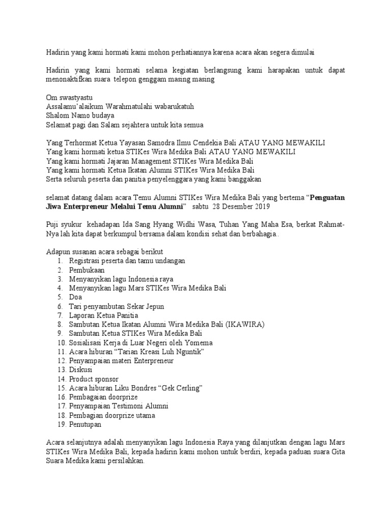 MC Temu Alumni | PDF