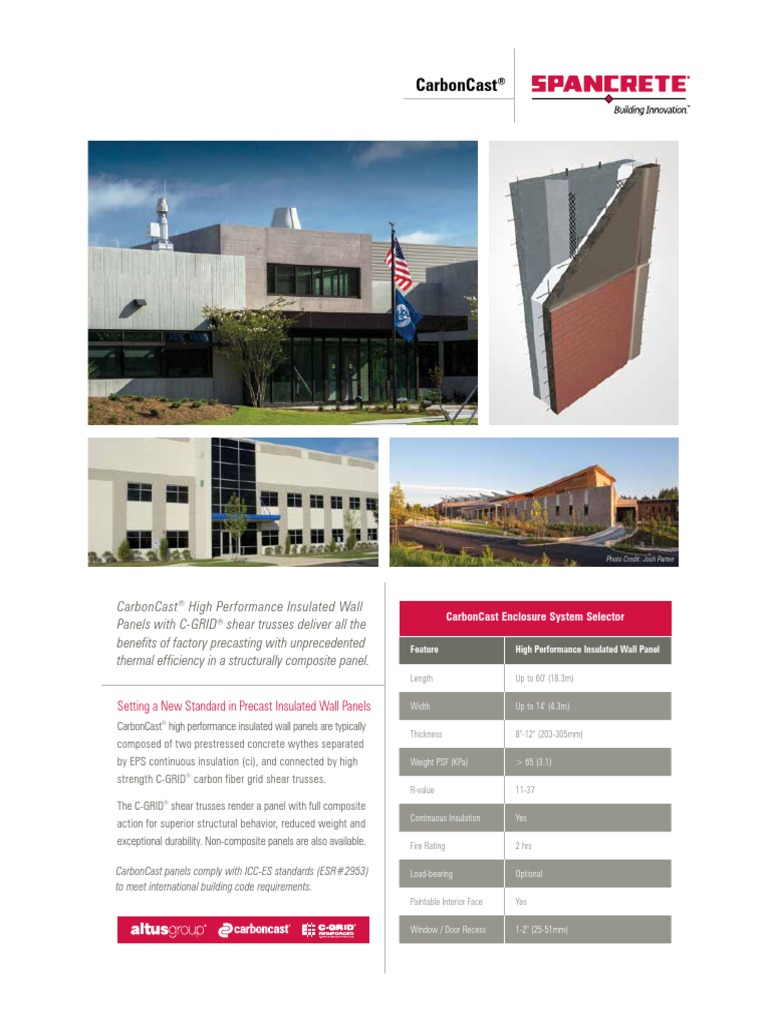 Spancrete CarbonCast Profile | PDF | Precast Concrete | Building Insulation