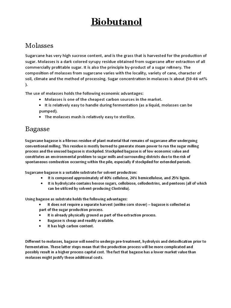 Biobutanol 1 | PDF | Chemical Substances | Chemistry