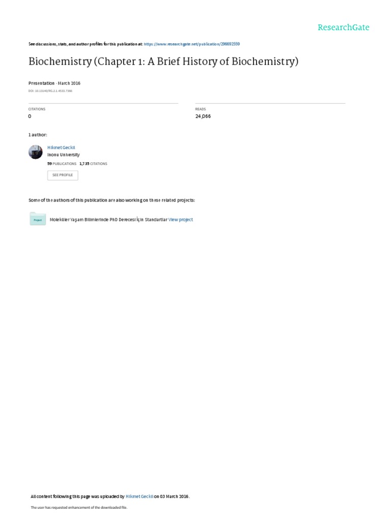 Biochemistry (Chapter 1: A Brief History of Biochemistry) : March 2016 ...