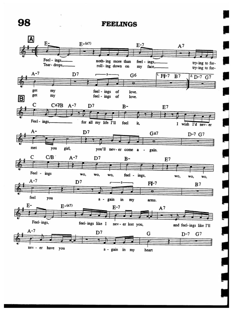 Feelings - Lead Sheet | PDF