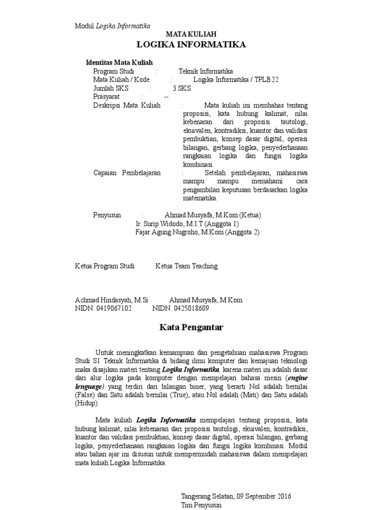 Contoh Kalimat Kuantor dalam Logika | PDF | Seni & Disiplin Bahasa | Komputer