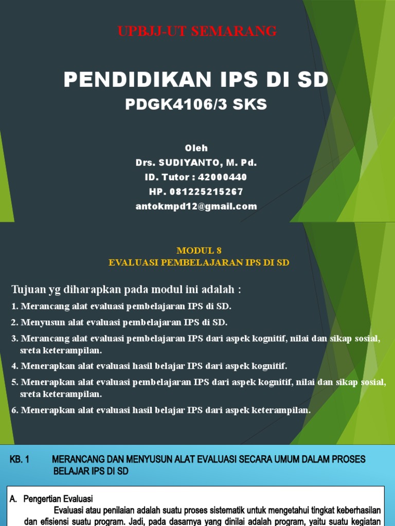 Pendidikan Ips Di SD Ut (Modul 8) | PDF