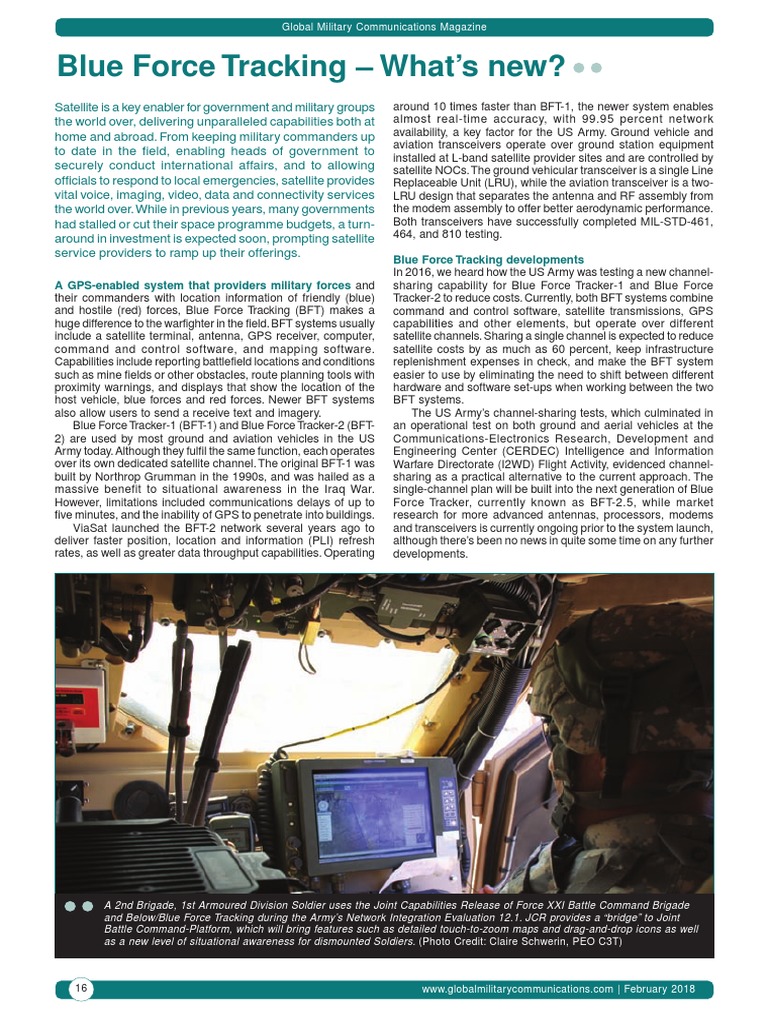 Blue Force Tracking - What's New? | PDF | Information And ...
