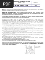 Materi Safety Talk P2H | PDF | Bisnis