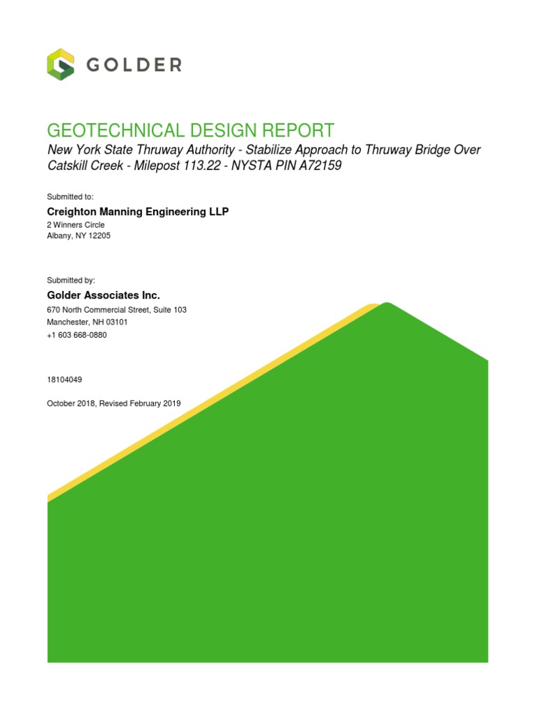 Geotechnical Design Report | PDF | Geotechnical Engineering | Deep ...