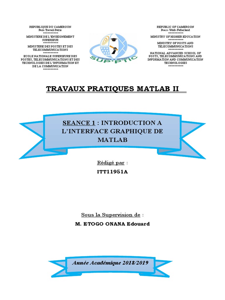 Rapport TP Matlab2 Séance1 | PDF | MATLAB | Application