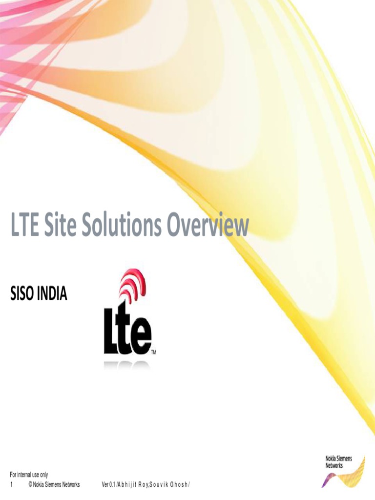LTE Site Solutions Overview | PDF | Lte (Telecommunication) | 3 G
