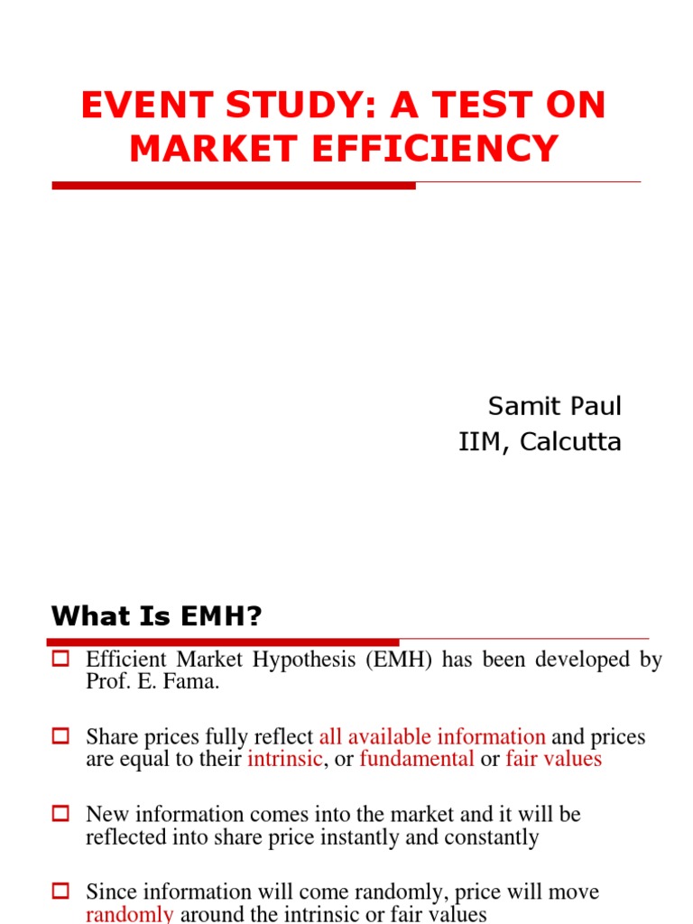 Market Efficiency and Event Study | PDF | Efficient Market Hypothesis ...