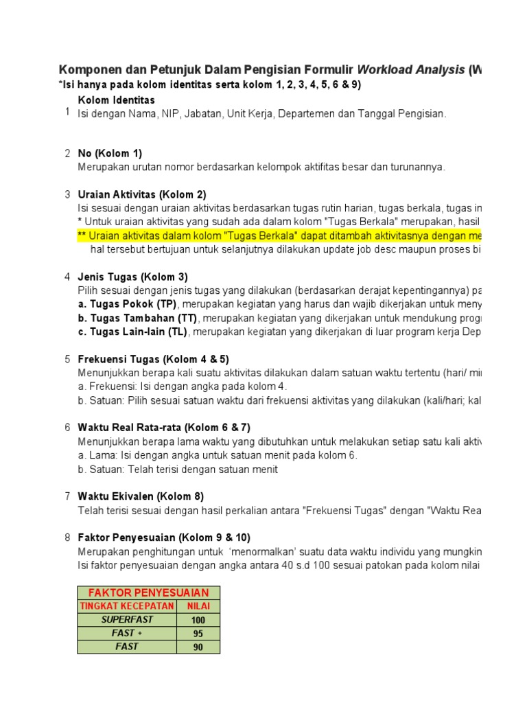 Contoh Form - WLA | PDF
