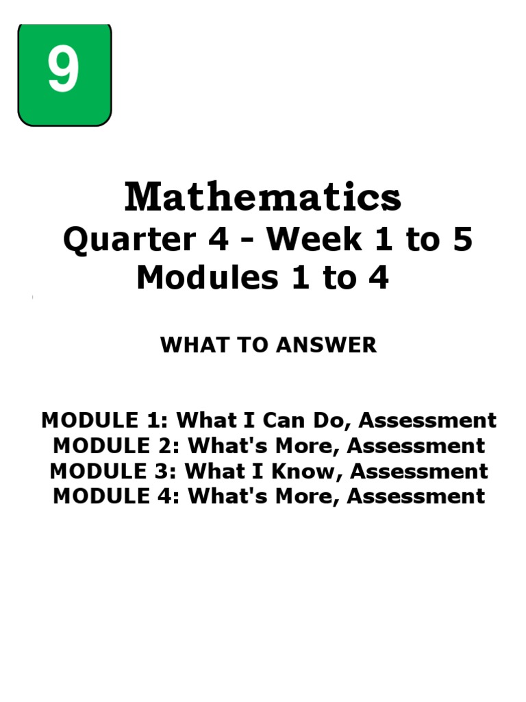 Math 9 - Q4 - Week 1 5 | PDF | Trigonometric Functions | Sine