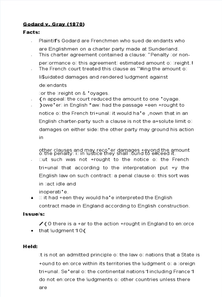 PDF 1 Godard V Gray | PDF | Jurisdiction | Damages