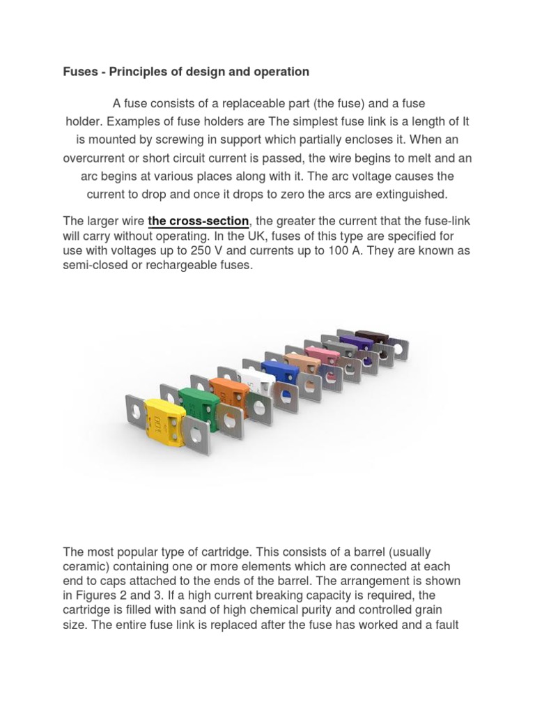 Fuses - Principles of Design and Operation | PDF | Fuse (Electrical ...