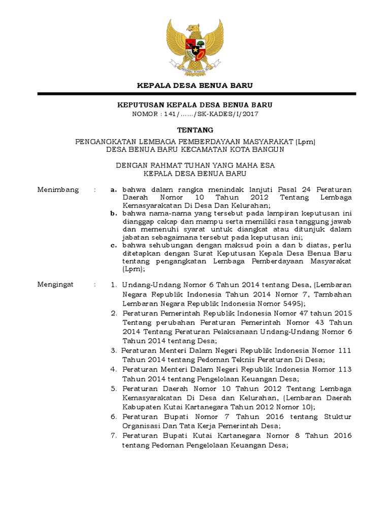 Kop SK Desa 2018 | PDF