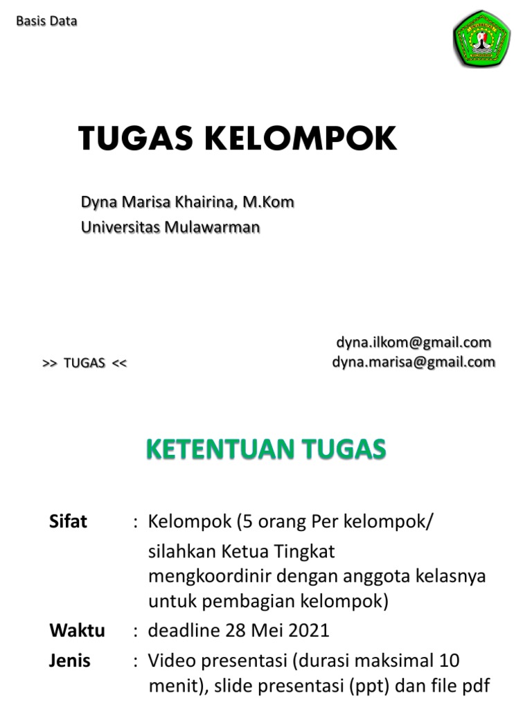 Tugas Kelompok Basis Data ERD dan Video | PDF