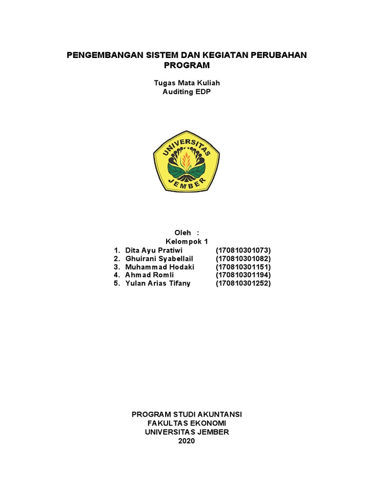 PAPER BAB 5 Systems Development and Program Change Activities ...