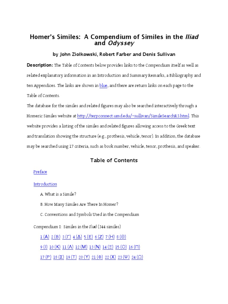 Homeric Similes | PDF | Metaphor | Iliad