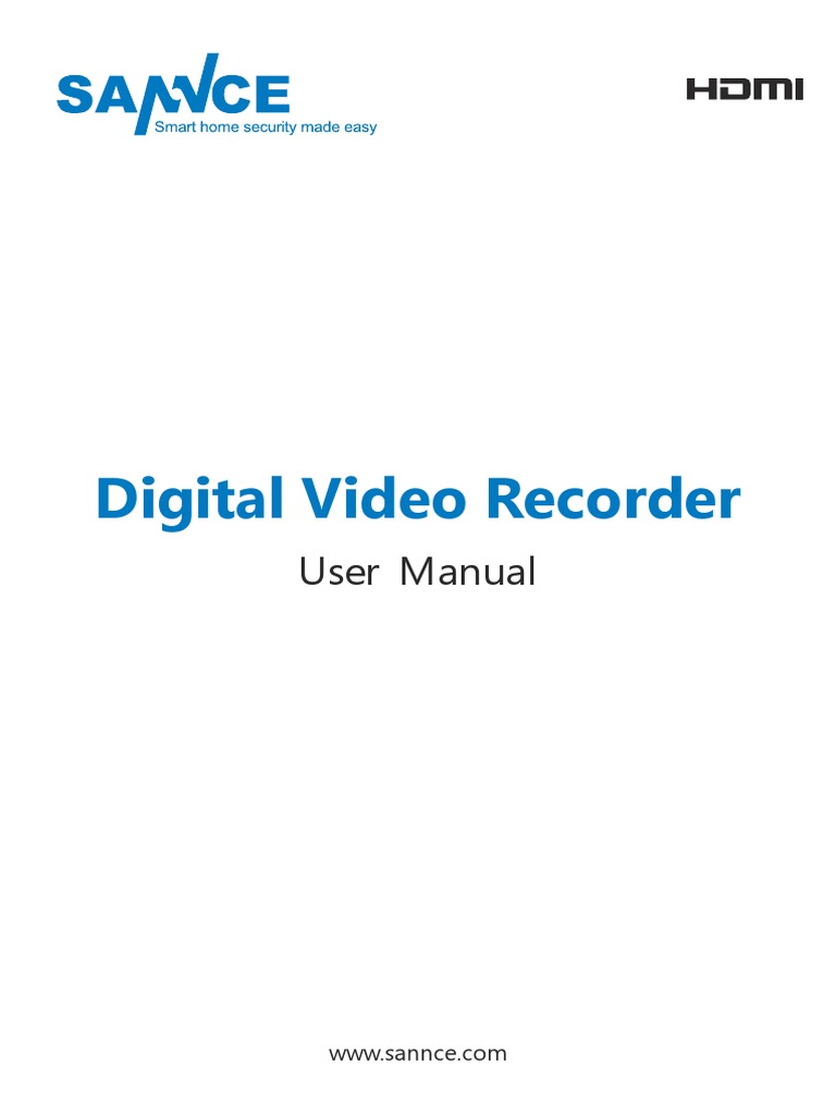 Sannce Home DVR User Manual | PDF | Digital Video Recorder | Computer Network
