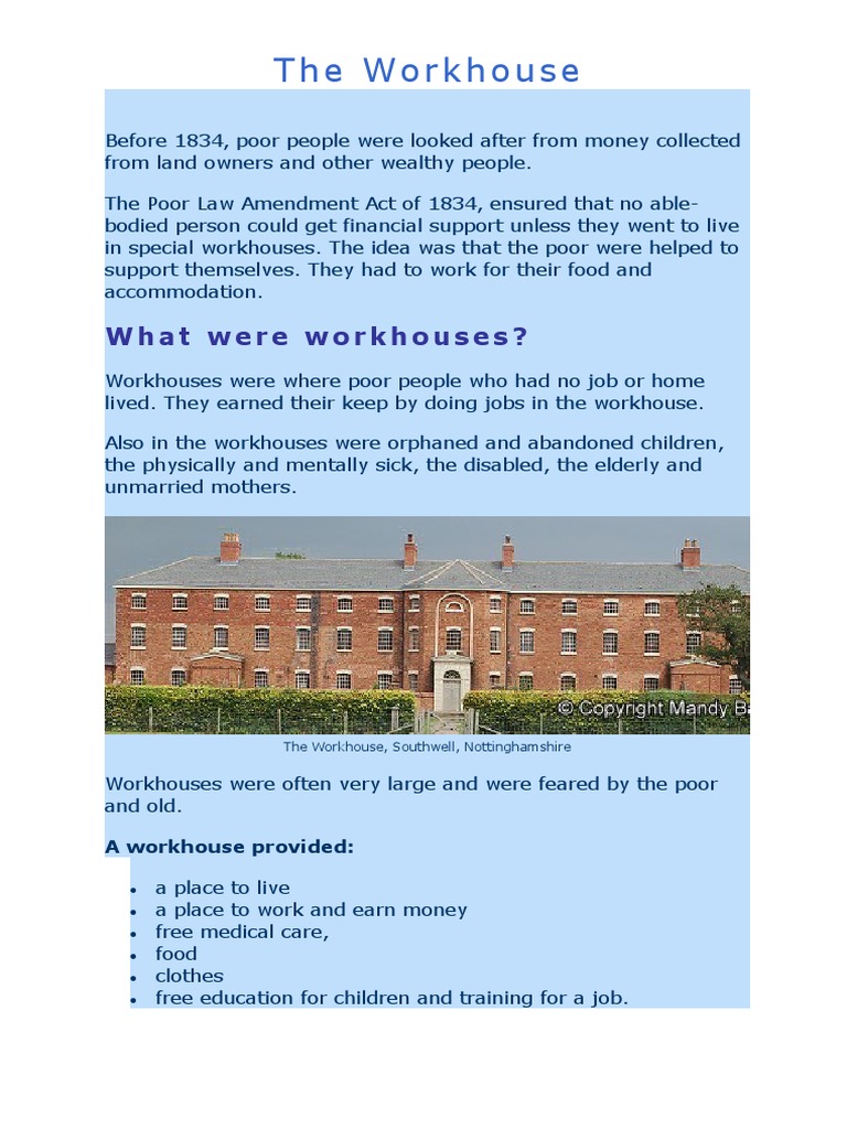 The Victorian Workhouses | PDF