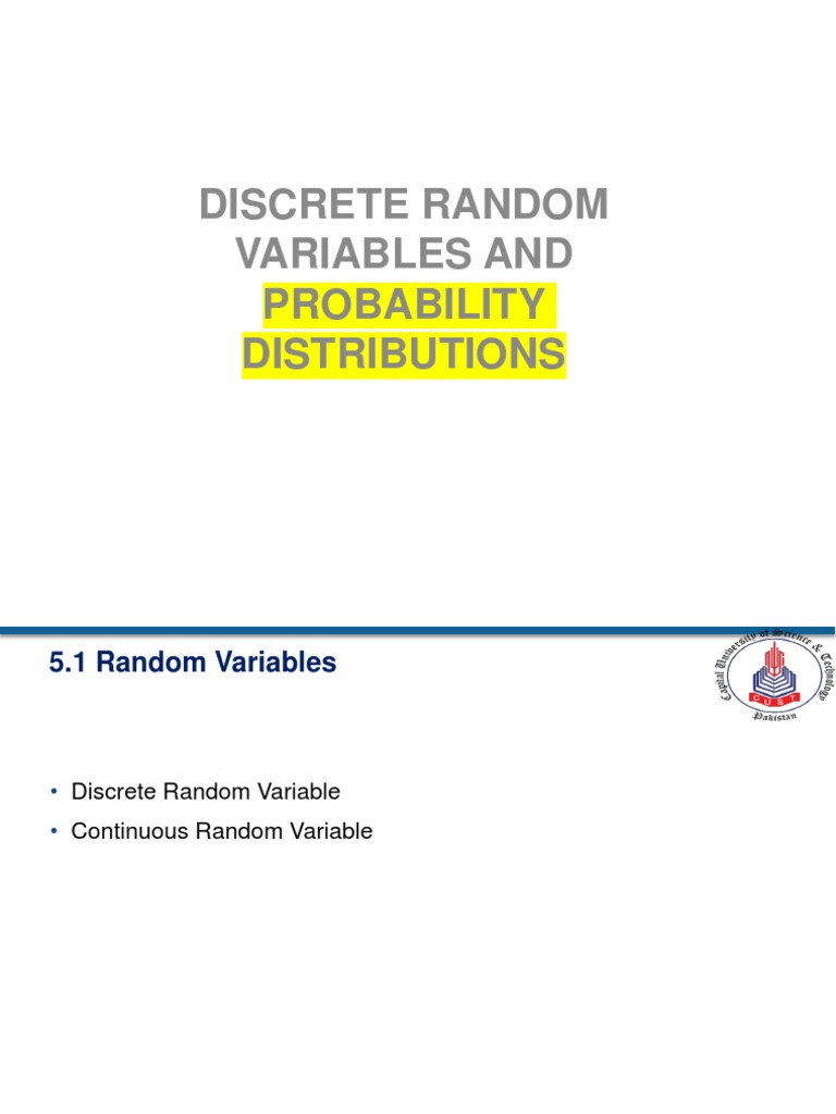 CH 05 | PDF | Random Variable | Probability Distribution
