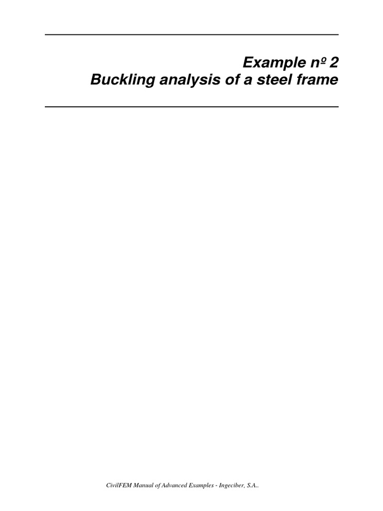 Example2-Buckling Analysis of A Steel Frame | PDF | Buckling | Structural Analysis