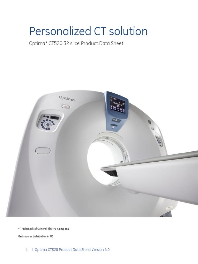 Datasheet - Optima 520 32slices - Ingles | PDF | Ct Scan | Radiology