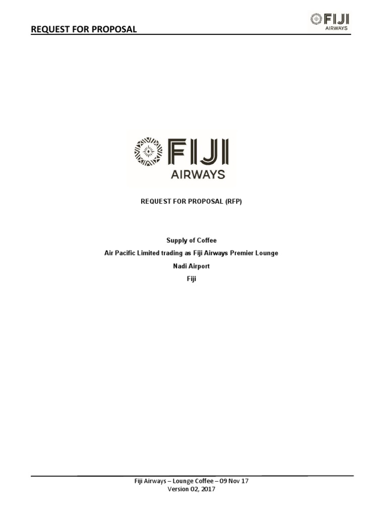 RFP Supply of Coffee | PDF | Request For Proposal | Business
