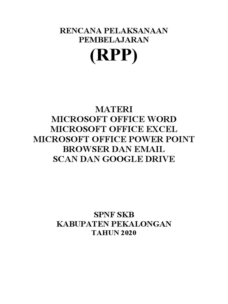 RPP Microsoft Ofiice-2016 | PDF